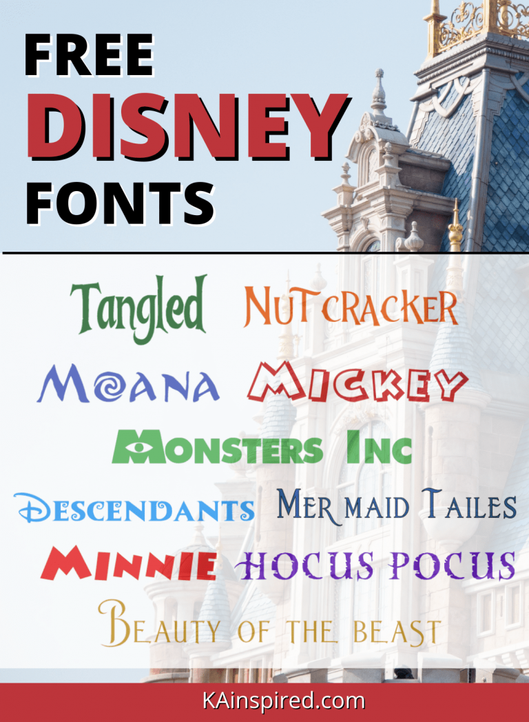 FREE DISNEY FONTS FOR CRICUT - KAinspired