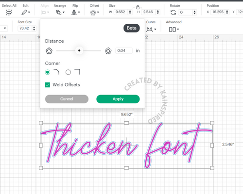 MAKE A FONT THICKER IN CRICUT DESIGN SPACE KAinspired