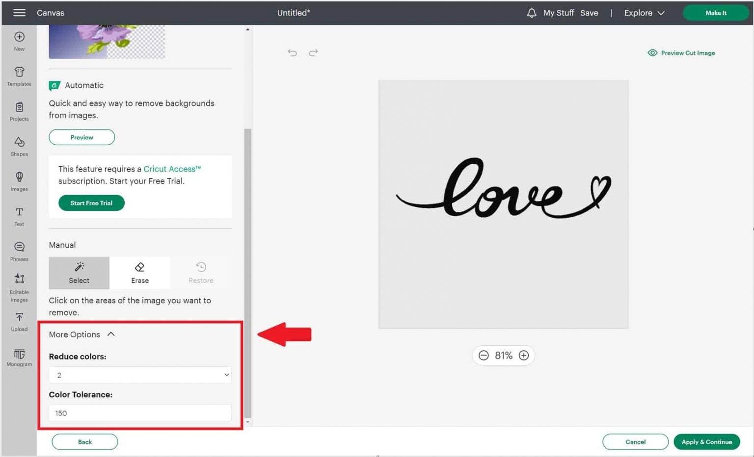 CLEAN UP IMAGES IN CRICUT DESIGN SPACE - KAinspired