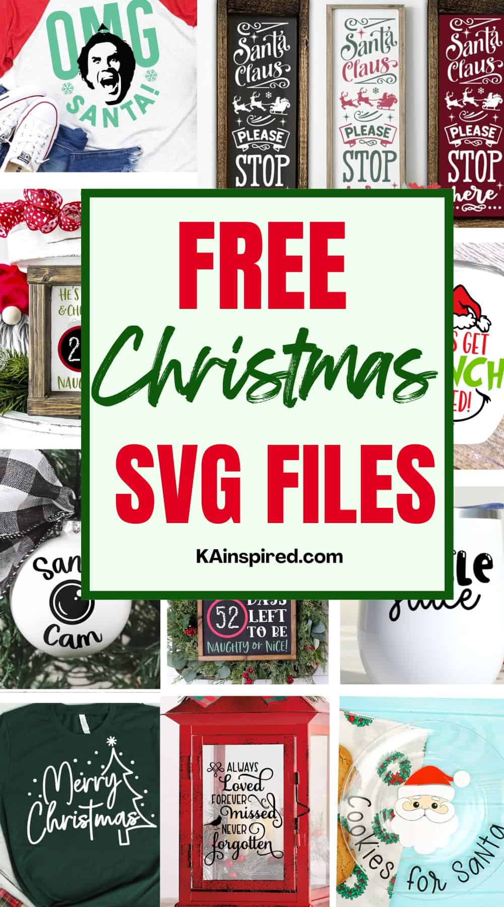 FREE CHRISTMAS SVG FILES - KAinspired